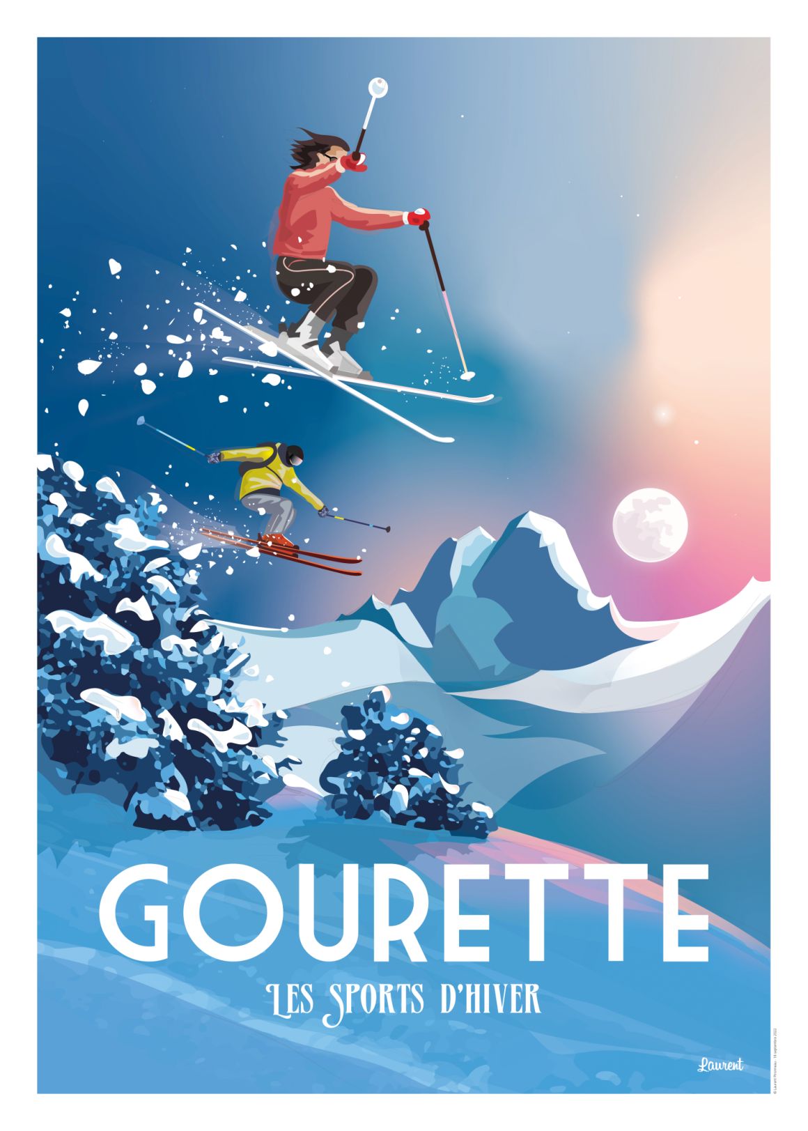 Affiche cadeau illustrée et personnalisée, à tirage unique